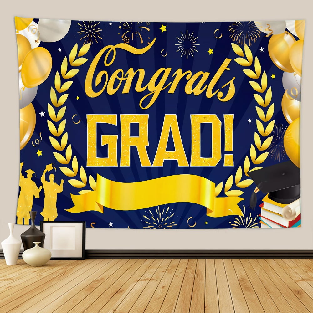 Congrats Grad Banner Graduation Banner Graduation Backdrop For