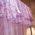 AUQ Purple Canopy Bed Curtain for Girls Adults, 4 Corners Post Cute ...