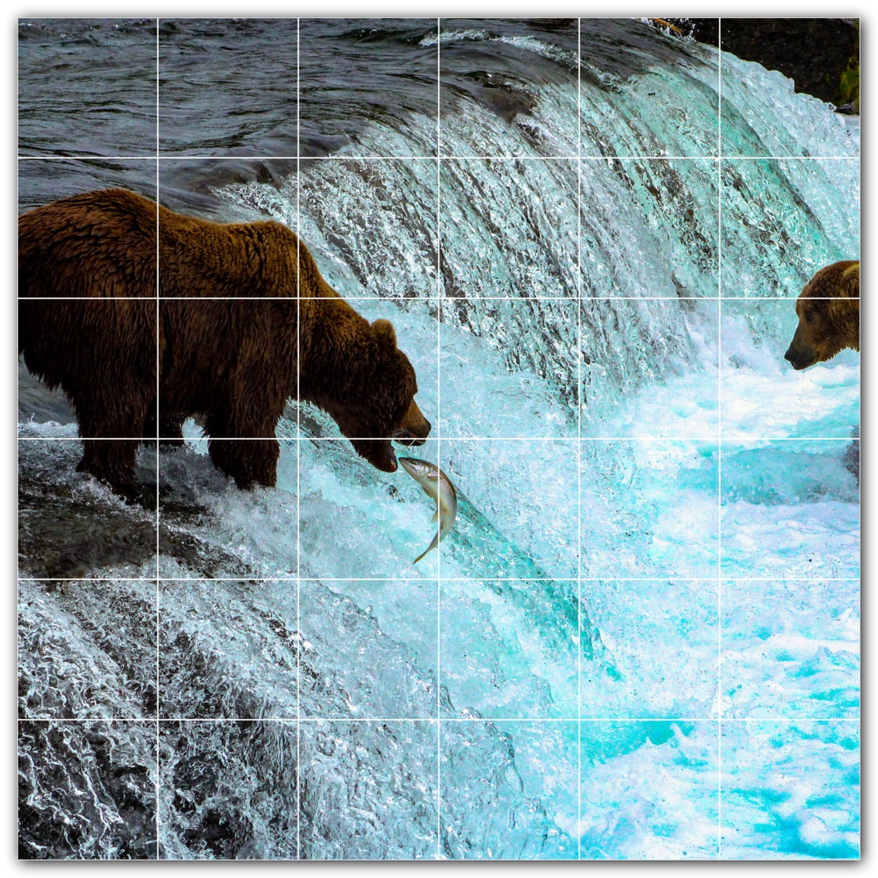 Picture-Tiles.com: Bear Ceramic Tile Wall Mural WAL500117-66XL. 72"W x ...