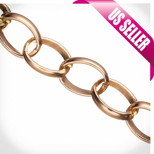 Gold 29.5Feet/9Meters Stainless Steel Curb Chains Link Cable Chains ...