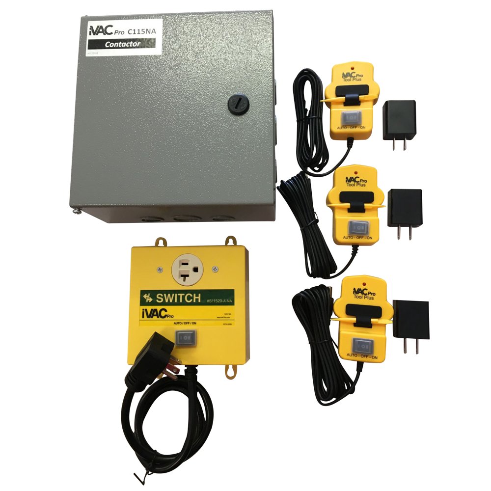 iVAC 3-Tool Automated Shop Vacuum Dust Collection Set for 1.5 - 10 HP ...