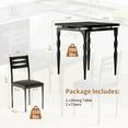 3 Piece Space-Saving Dining Table Set for 2, Modern Kitchen & Dining ...