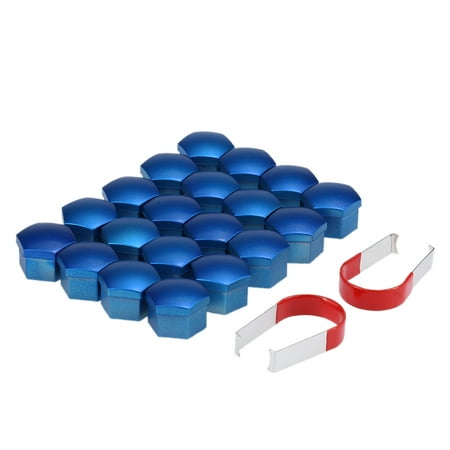 Set of 20pcs Universal 17mm Chrome Car Wheel Nut Covers Bolt Caps ...