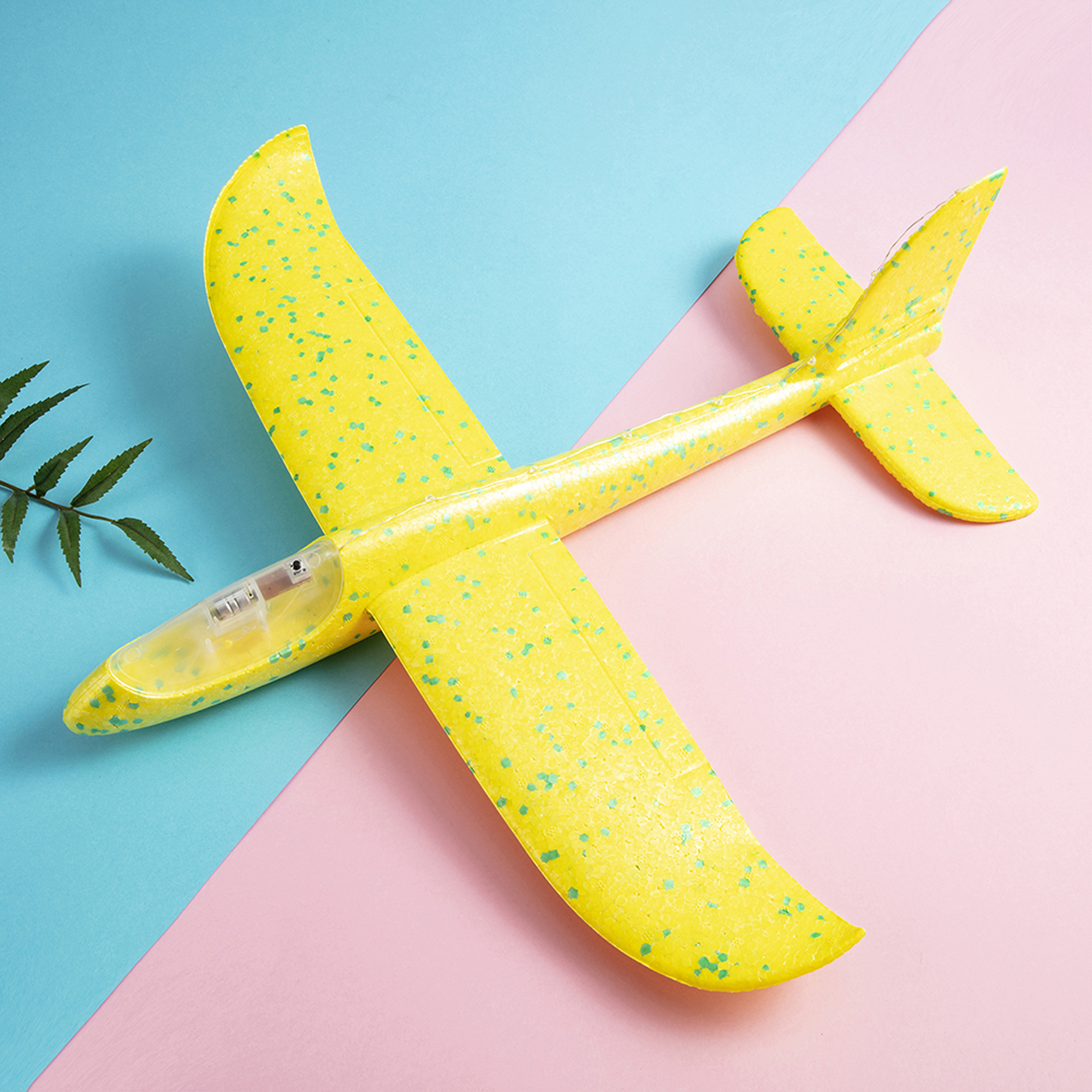 Tinglu LED Foam Maneuver Throwing Glider Foam Airplane Model Kids Toy ...
