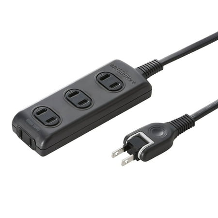 Sanwa Supply Power Tap (2P, 4 outlets, 2m, black, anti-tracking, dust ...