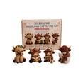 3D Highland Cow DIY Bead Kit - 4 Adorable Handmade Cow Designs Craft ...