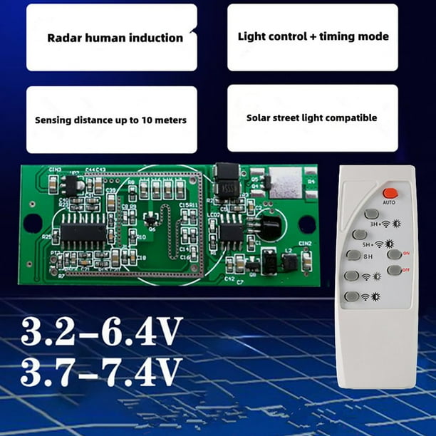 Circuit Board 3.7V 7.4V Microwave Radar Human Body Induction Solar ...