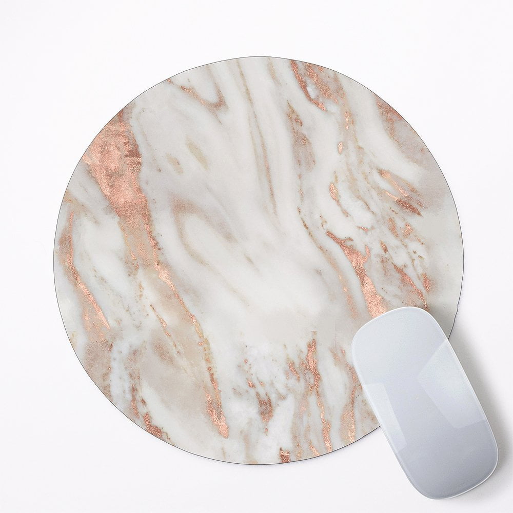 POPCreation Pink Marble Round Mouse pads Gaming Mouse Pad 7.87x7.87 ...