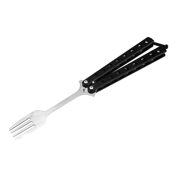 veasfak Butterfly Fork 9.06'' Portable Metal Foldable Utensil for BBQ ...