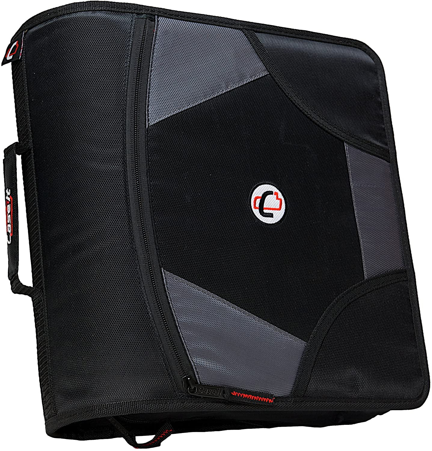 Case-it King Sized Zip Tab 4-Inch D-Ring Zipper Binder with 5-Tab File ...