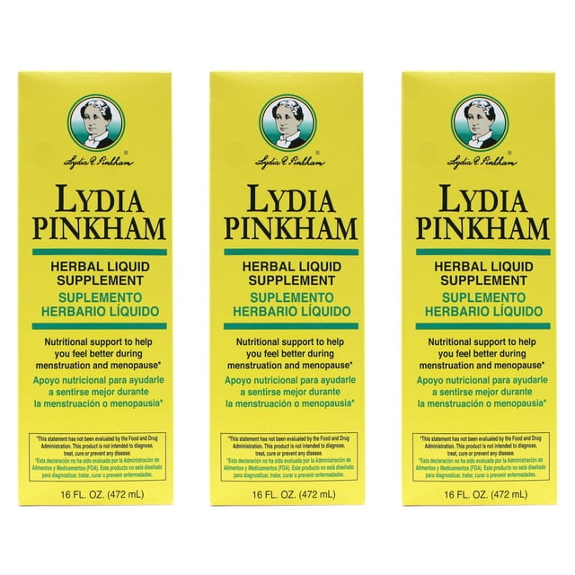 Lydia Pinkham Herbal Liquid Supplement 16 oz (Pack of 3) - Walmart.com