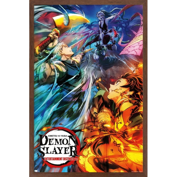 Demon Slayer - Key Visual 2 Wall Poster, 22.375" x 34" Framed - Walmart.com