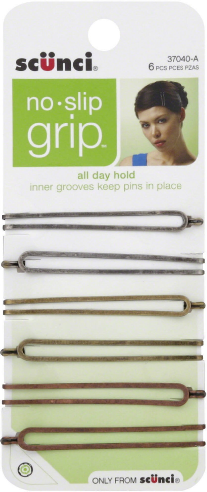 Scunci No-Slip Grip Oval Bobby Pins 6 ea (Pack of 3) - Walmart.com