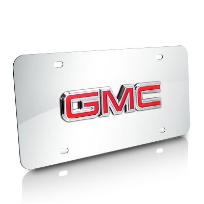 GMC 3d Logo Chrome Stainless Steel License Plate - Walmart.com