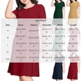 Blmnix Ladies Dresses Lounge Dress Tshirt Dress Shift Under Dress Red ...