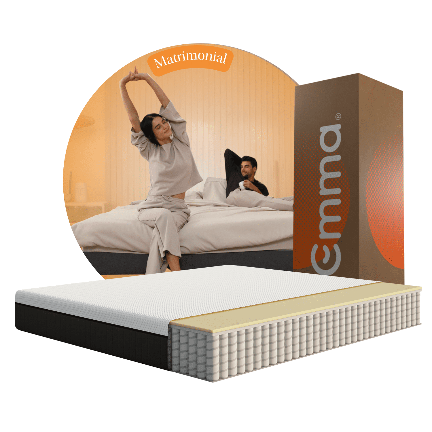 Colchón Matrimonial Emma Comfort Premium 135x190cm Memory Foam ...