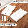Bates Self-Closing Baby Safety Outlet Covers 2 Piece White Standard ...