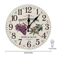 2D Flat Wall Clock Art Print, Silent Non Ticking Battery Operated ...