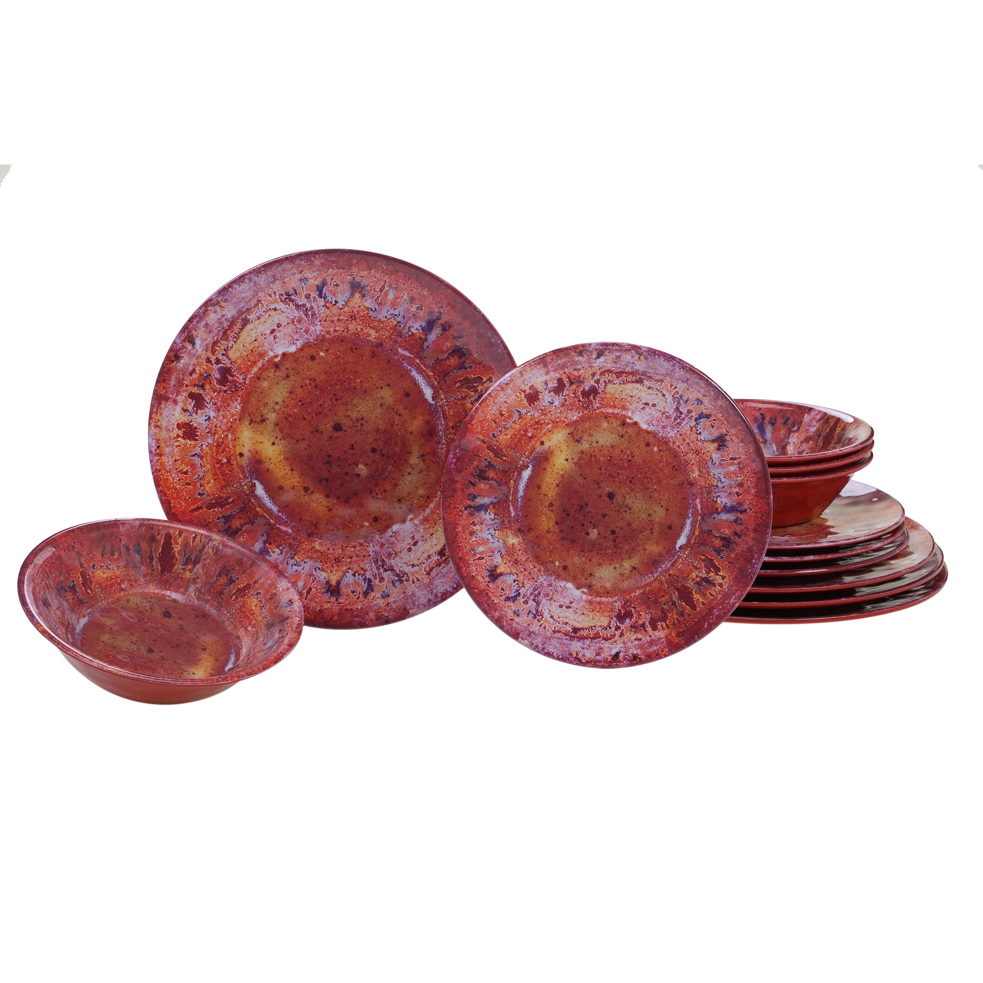 Radiance Red 12 pc Dinnerware Set - Walmart.com