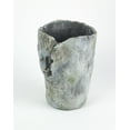 Free Shipping! Mayrich Weathered Finish Concrete Leaf Wrap Face Planter ...