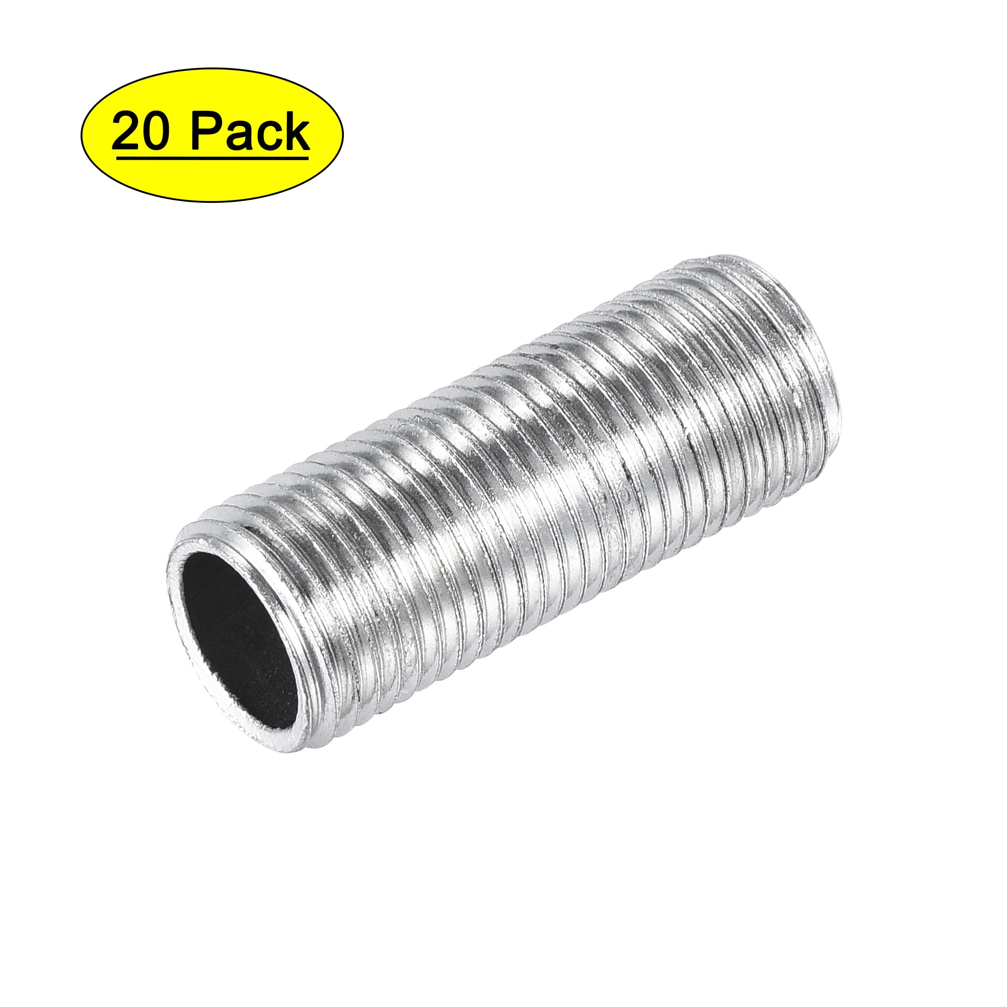 Uxcell 1/8IP All Thread 2.5cm Long Extension Pipe Coupling Lamp Rod 20 ...