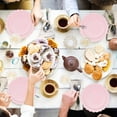 50 Pcs Light Pink Scalloped Paper Plates, 25 × 7'' and 25 × 9 ...