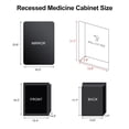 Black Lighted Recessed Medicine Cabinet with Mirror, 3-Color LED ...