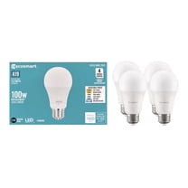 EcoSmart 100-Watt Equivalent A19 Dimmable LED Light Bulb with ...