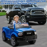 12V Dodge RAM 2500 Blue Kids Electric Car with Remote, Music & USB Port ...