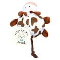 Glory To Dog Roly-Poly Cow Plush Dog Toy with Krinkle and Squeaker ...