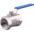 1 count Type Stainless 1 1/2 Inch Ball Valve NPT Standard Port with ...