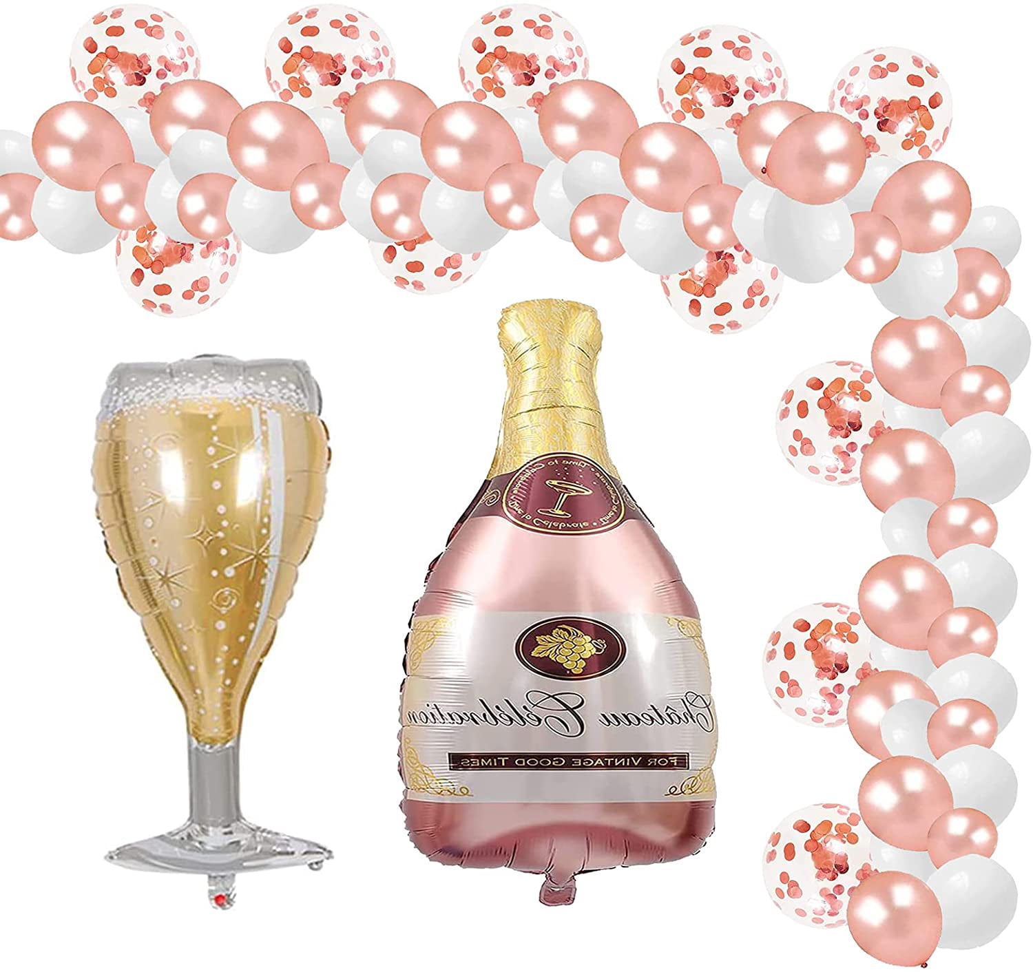 Champagne Bottle Balloons Bachelorette Party Balloons,Rose Gold Party ...