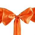 BalsaCircle 20 Orange Satin Chair Sashes Bows Ties Wedding Decorations ...