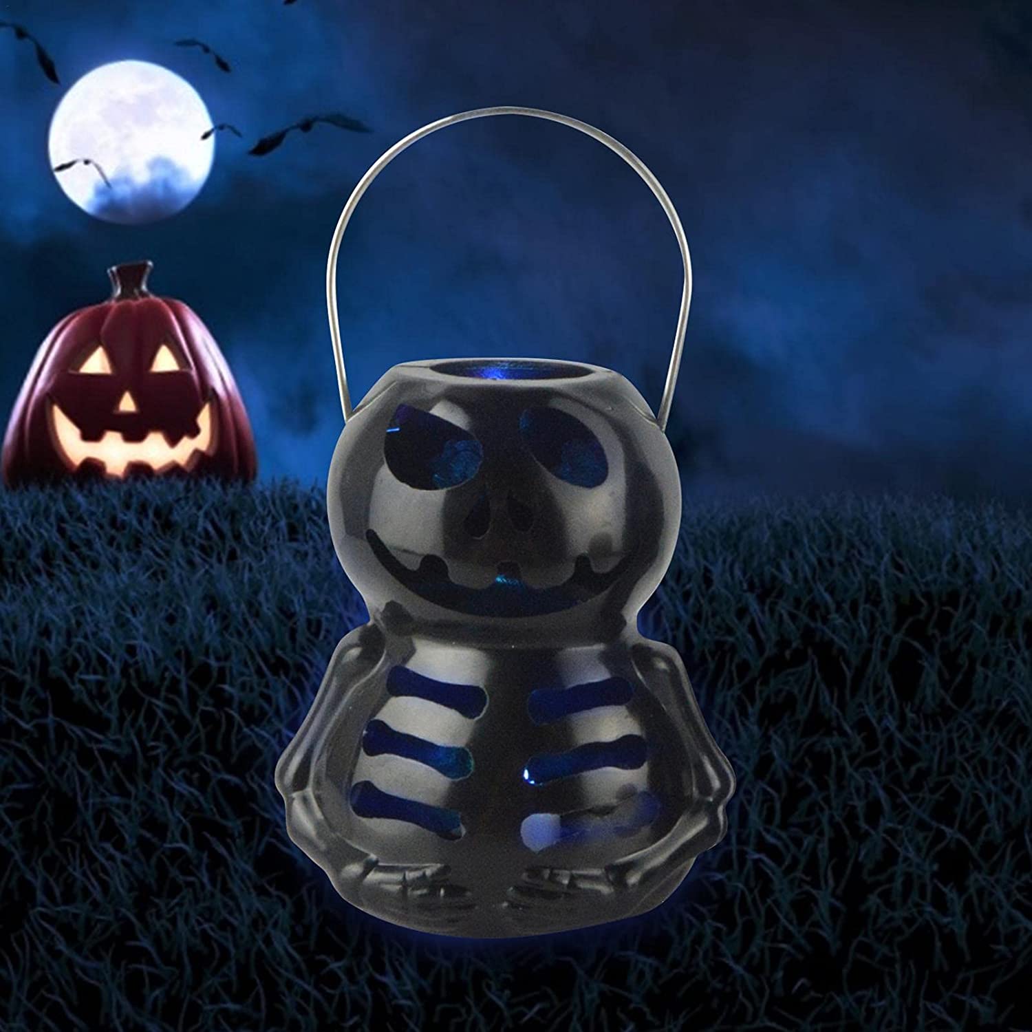 Halloween Decoration Skull Light, Skeleton Decoration Light Color Skull ...