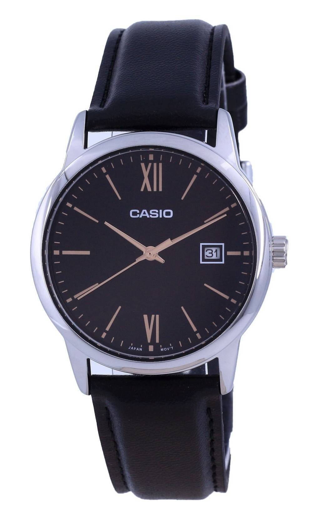 Casio Black Dial Stainless Steel Analog Quartz MTP-V002L-1B3 MTPV002L-1 ...
