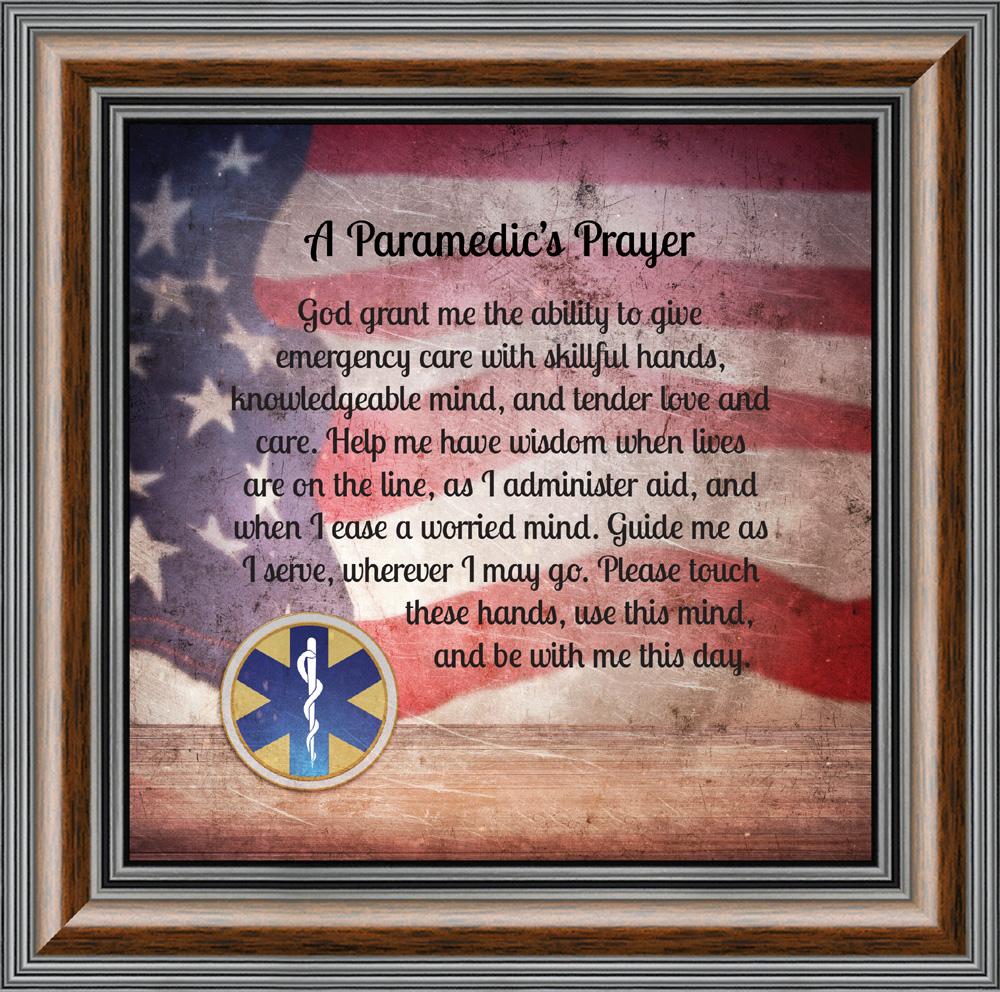 Prayer For The Paramedic Framed Poem First Responders Gift EMS EMT Prayer For The Paramedic Framed Poem First Responders Gift EMS EMT