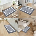 Findosom 3pcs Bathroom Rugs Set with U-Shaped Mat, Non Slip, Quick ...