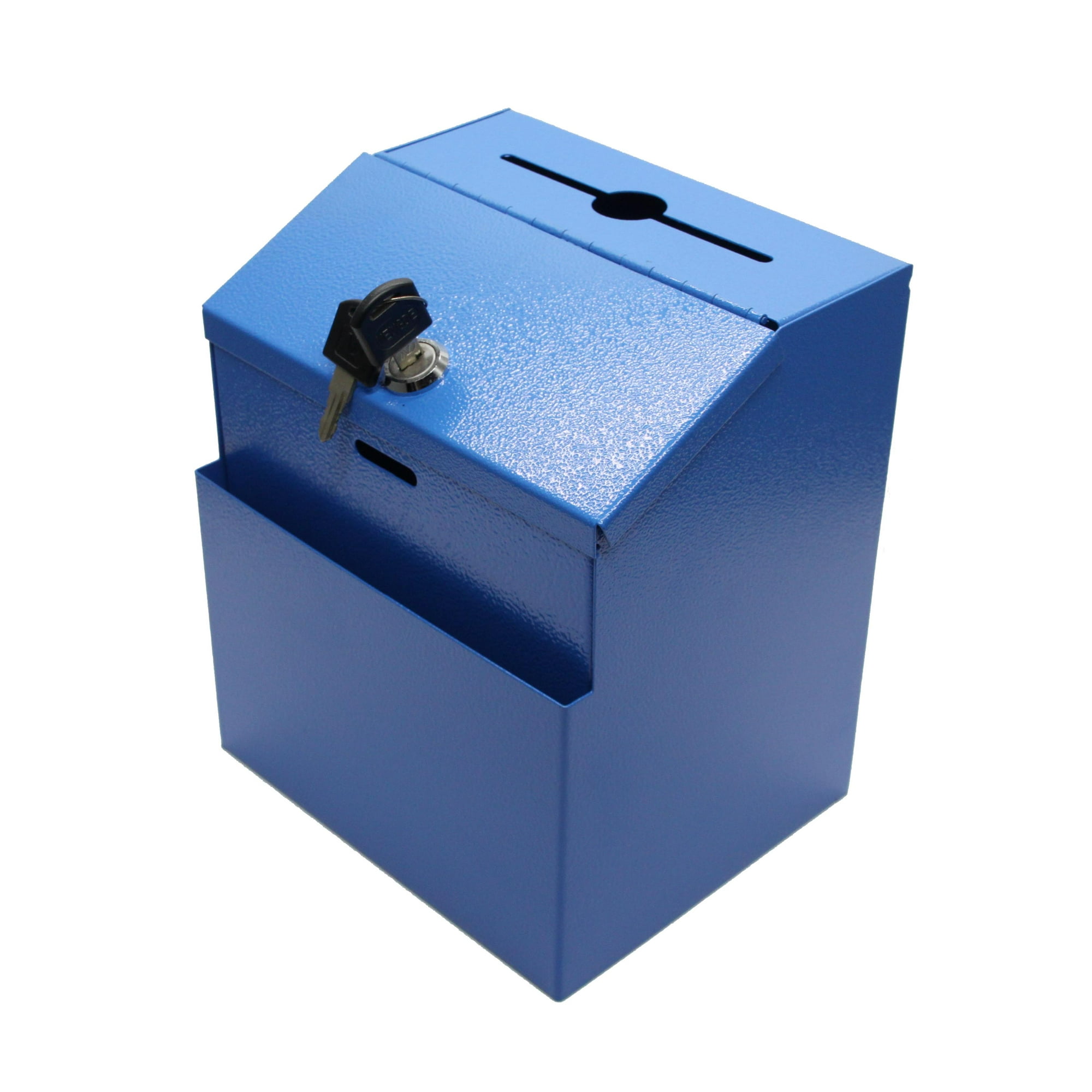 Click here for Fixturedisplays Blue Box  Metal Donation Suggestio... prices