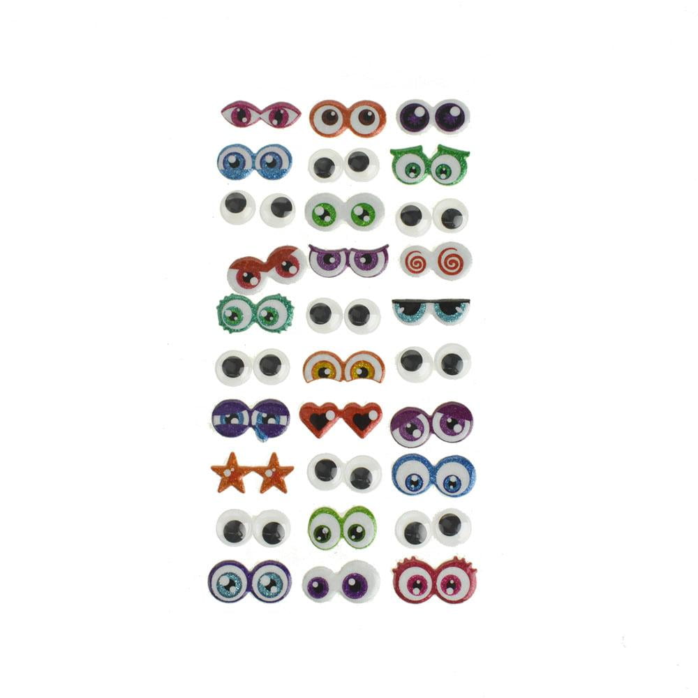 Animated Googly Eyes Self Adhesive Sticker, Assorted Cartoon, 1-Inch ...