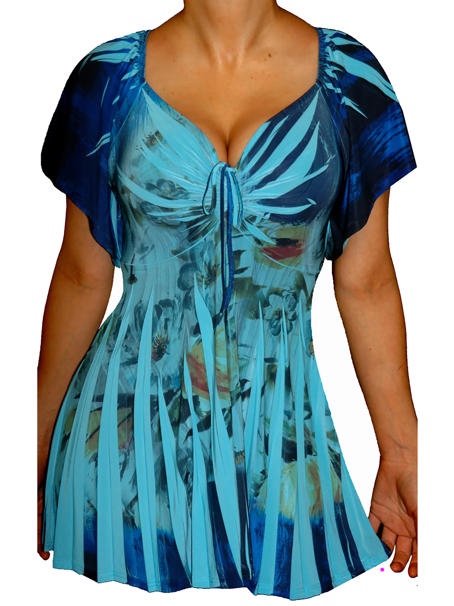 Funfash Plus Size Clothing For Women Slimming Empire Waist Short