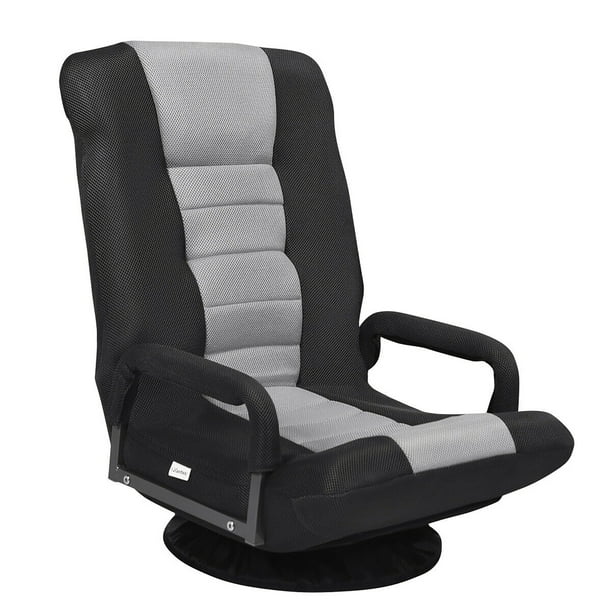 360-Degree Swivel Gaming Floor Chair with Foldable Adjustable Backrest ...