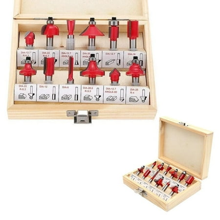 AMERTEER 12 Piece Set of Woodworking Milling Cutter Set Trimming ...