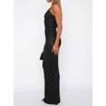 Black Sleeveless Ribbed Knit Bodycon Slip Dress With Spaghetti Straps ...