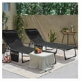 YOSITiuu Foldable Chaise Lounge Chair 5-Position Adjustable, Tanning ...