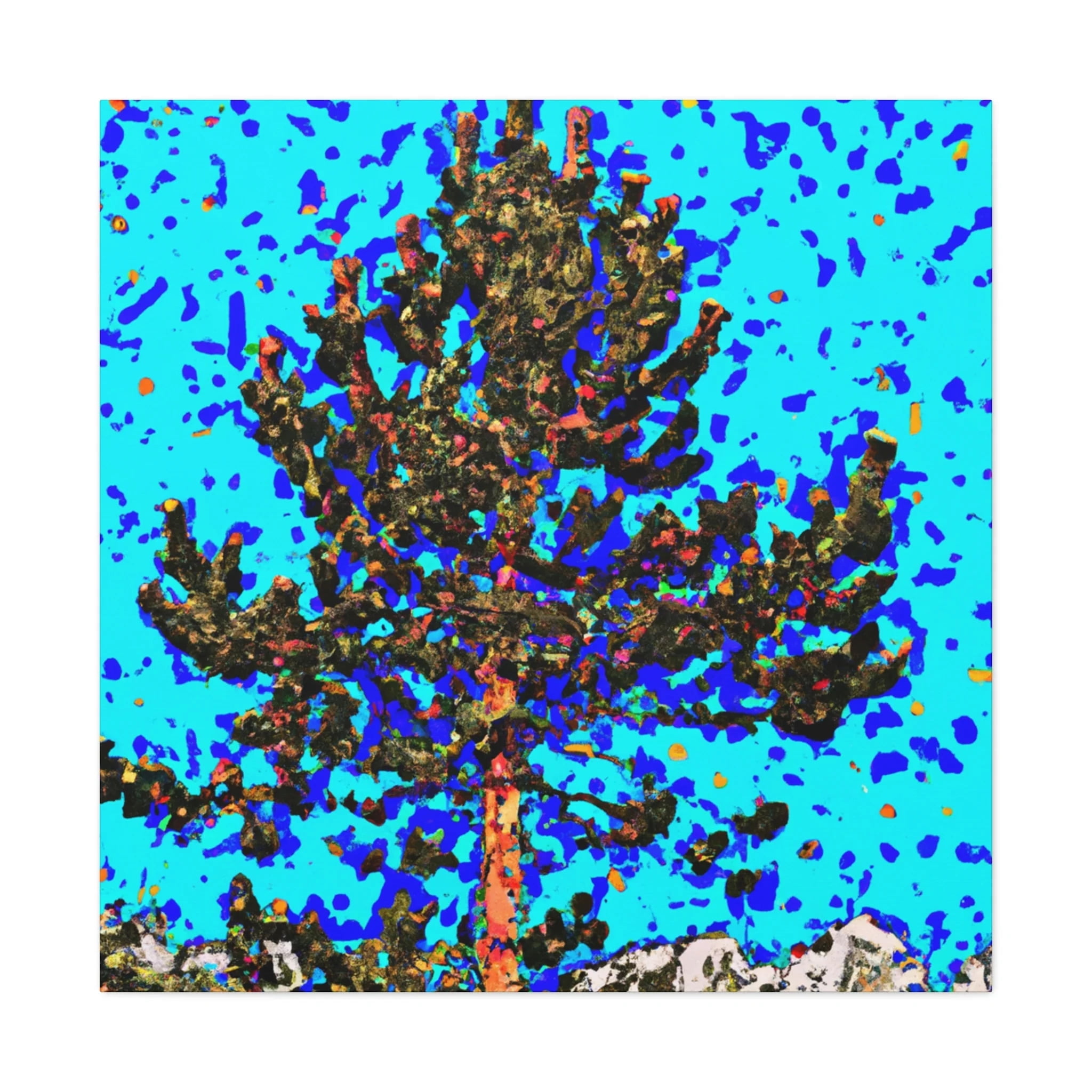 Pine Tree Pop Art - Canvas - Walmart.com