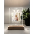 Custom Personalized Photo LED Wood Stand White Doves Night Light Up ...