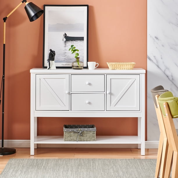 Antique White Buffet Table Sideboard and Buffet Kitchen Sideboard ...