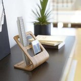 JOELY Wooden Remote Control Holder Storage Rack Mobile Phone Container ...