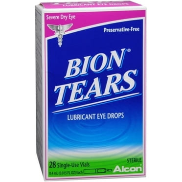 Bion Tears Lubricant Drops Dry Eye, No Preservative Sterile, 28ct, 4 ...