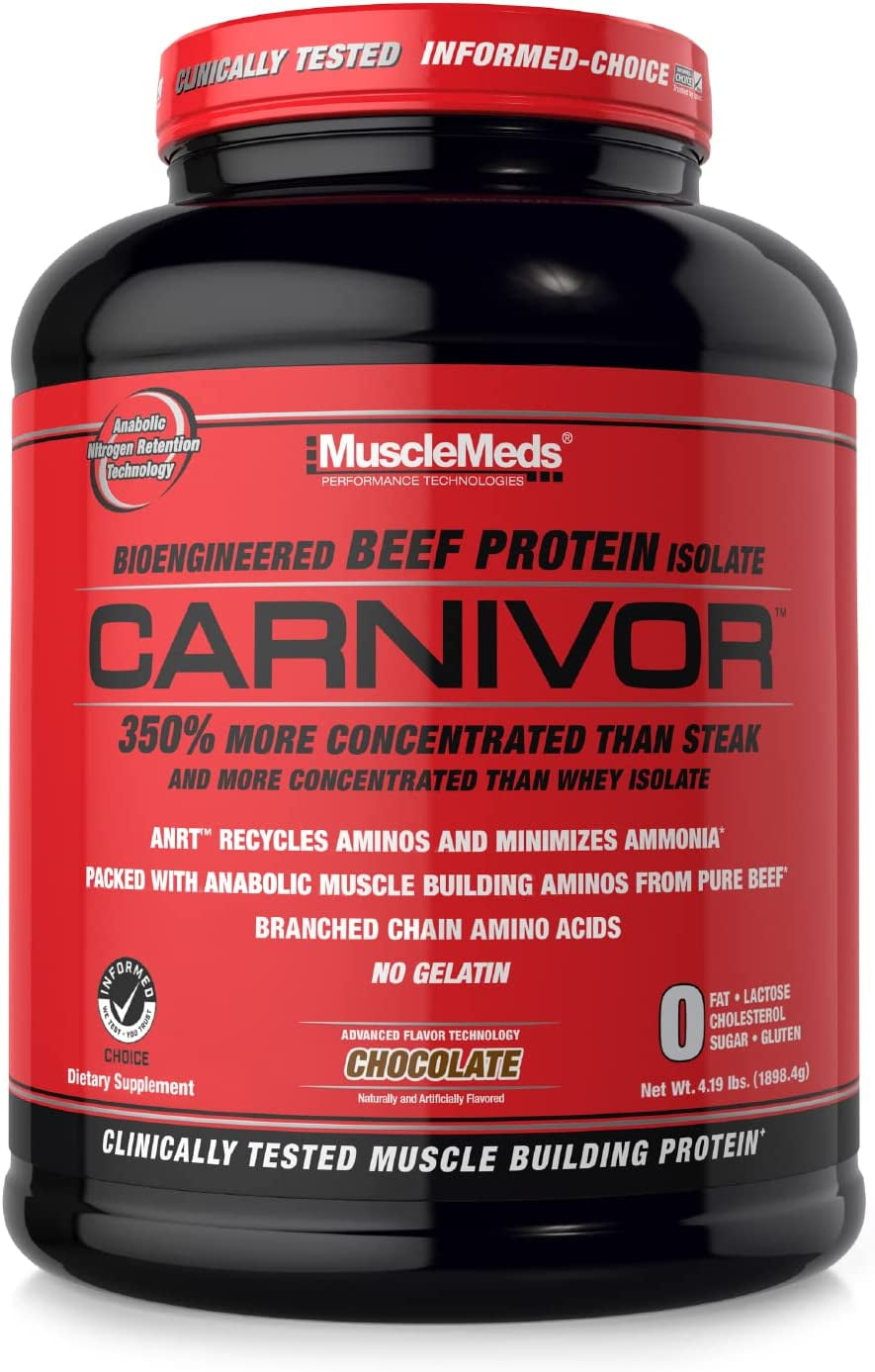 MuscleMeds, Carnivor Beef Protein Isolate Powder 56 Servings, Chocolate ...